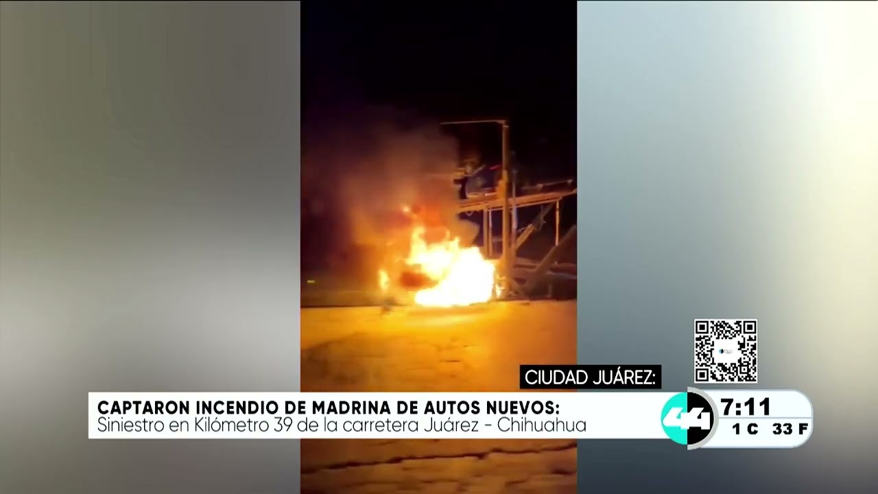 Captaron incendio de madrina de autos nuevos – El Canal de las Noticias ...