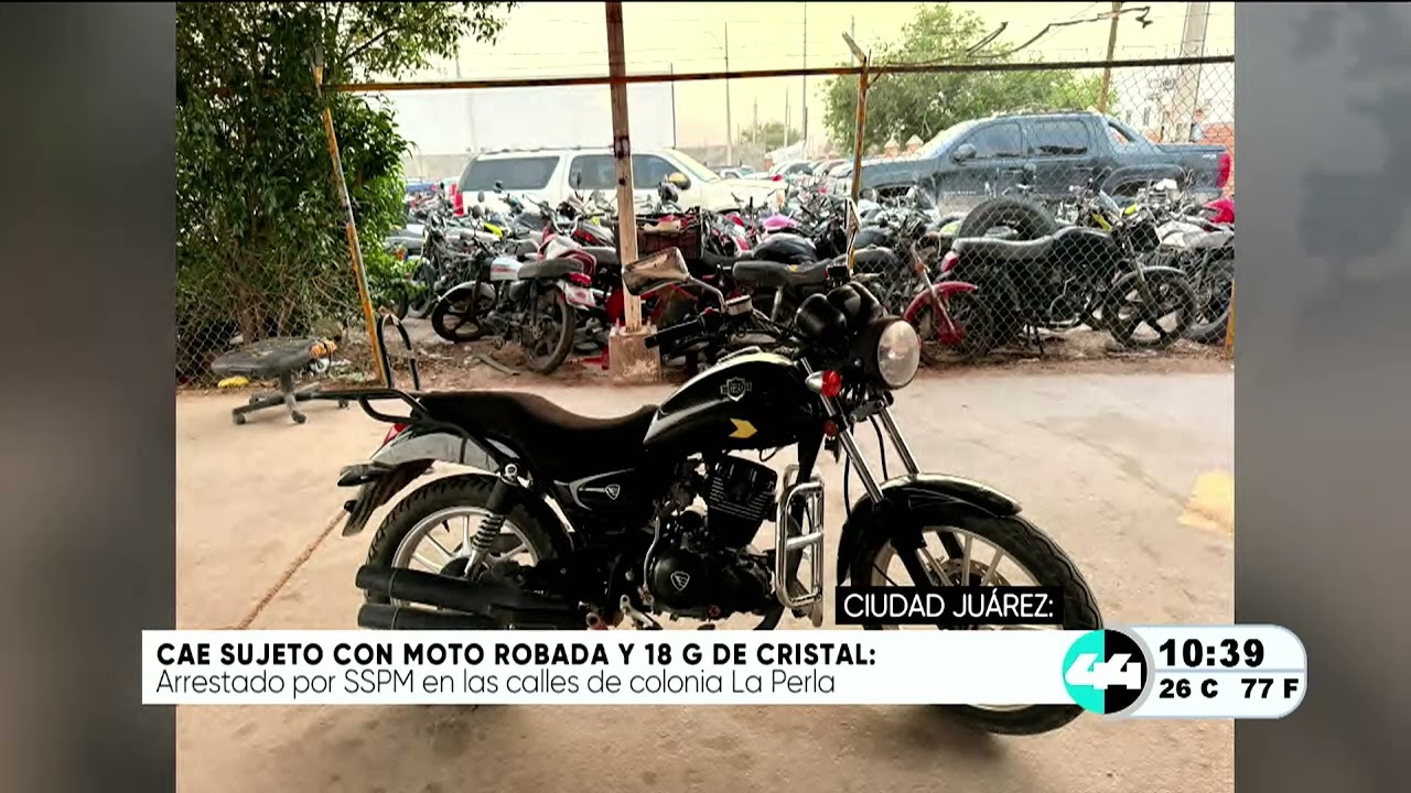 Cae sujeto con moto ro.bada y 18 g de cris.tal - El Canal de las ...