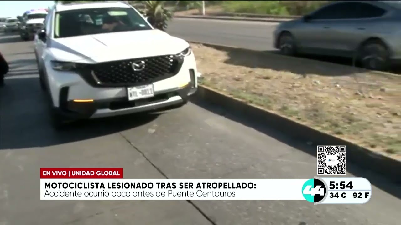 Motociclista lesionado tras ser atropellado - El Canal de las Noticias ...