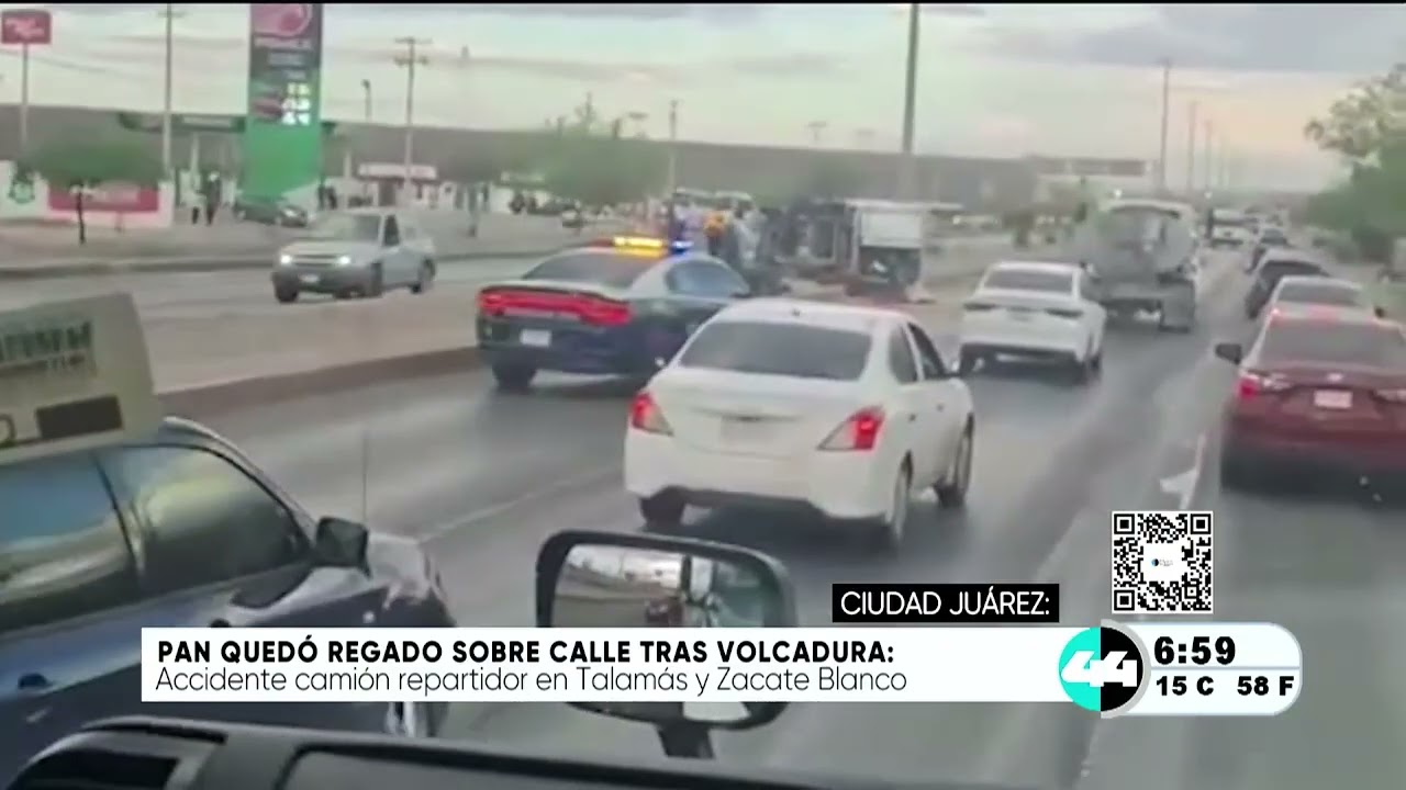 Pan quedó sobre calle tras volcadura - El Canal de las Noticias Digital
