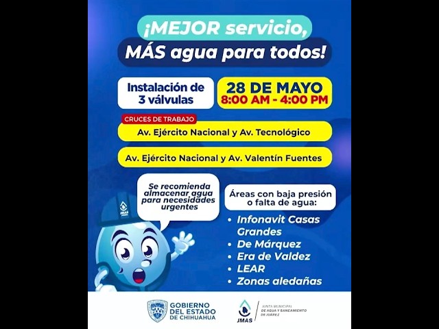 Prepárese habrá baja presión y suspensión de agua en estas colonias ...