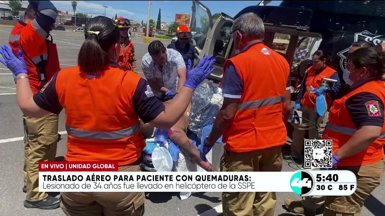 Traslado aéreo para paciente con quemadura - El Canal de las Noticias ...